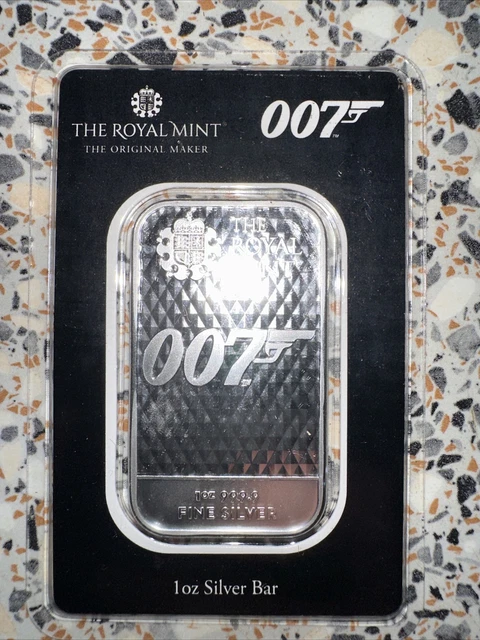 JAMES BOND 007 Diamonds are Forever 1oz Silver Bar Sealed 2022 £42.00 ...