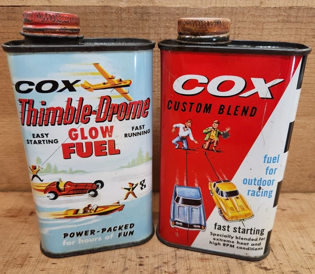 COX GLOW FUEL Canco (2) Empty Collectible Tin Cans $79.99 - PicClick CA