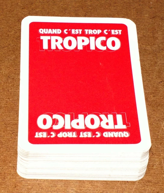 JEU DE 54 cartes TROPICO rouge publicitaire bar bistrot card game EUR 7 ...