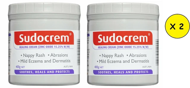 SUDOCREAM 400G X 2 Antiseptic Healing Cream Baby Skin Nappy Rash Value ...