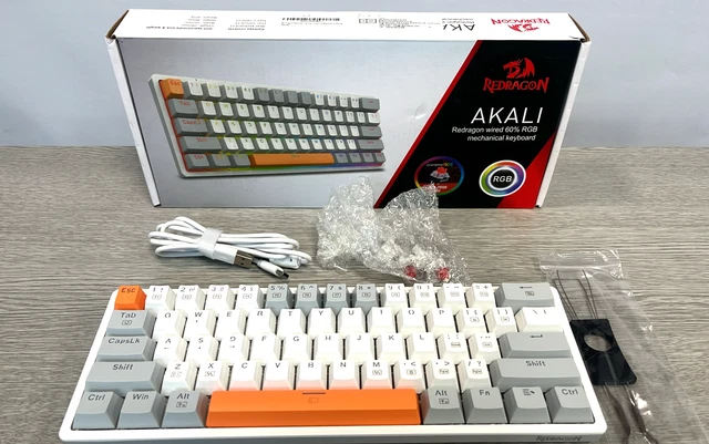 REDRAGON AKALI K642-RGB Tastiera meccanica da gioco cablata bianco e grigio EUR 46,63 - PicClick IT