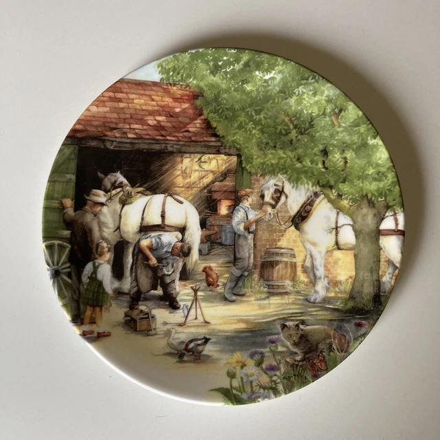 ROYAL DOULTON - The Blacksmith By Susan Neale Two Shire Horses Under A ...