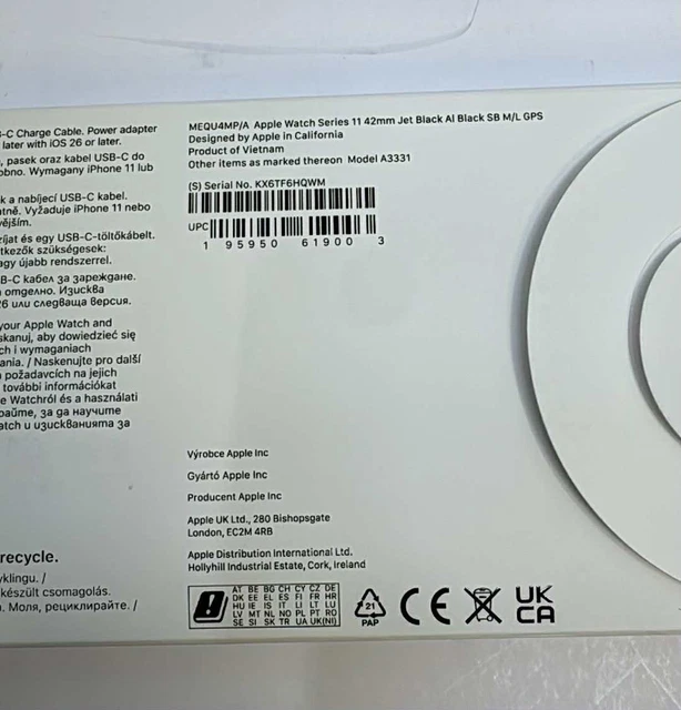 APPLE WATCH SERIES 11 42mm GPS Jet Black £349.99 - PicClick UK