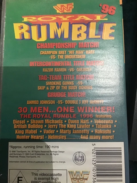 WWF - ROYAL Rumble 1996 (VHS, 1996) £11.45 - PicClick UK