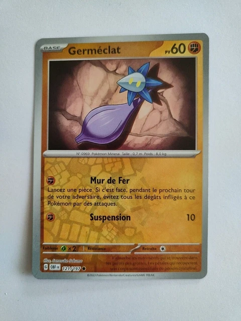 CARTE POKÉMON - Germéclat Reverse 121/197 - Flammes obsidiennes EV03 ...