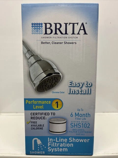 WATER SHOWER FILTER Showerhead In Line Filtration System Brita Chrome £ ...