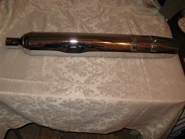 VINTAGE HARLEY DAVIDSON Chrome Motorcycle Muffler silencer model ...