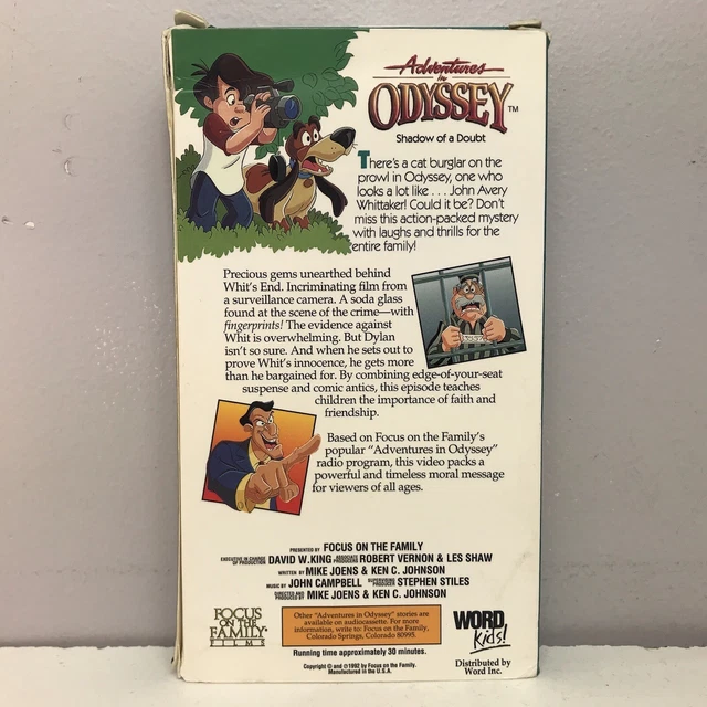 ADVENTURES IN ODYSSEY VHS Video Tape Shadow Of Doubt Christian Focus ...