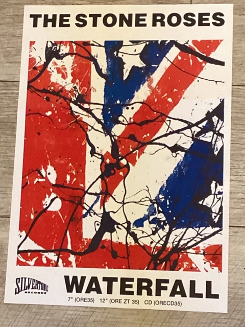 THE STONE ROSES - Waterfall promotional poster music memorabilia ...
