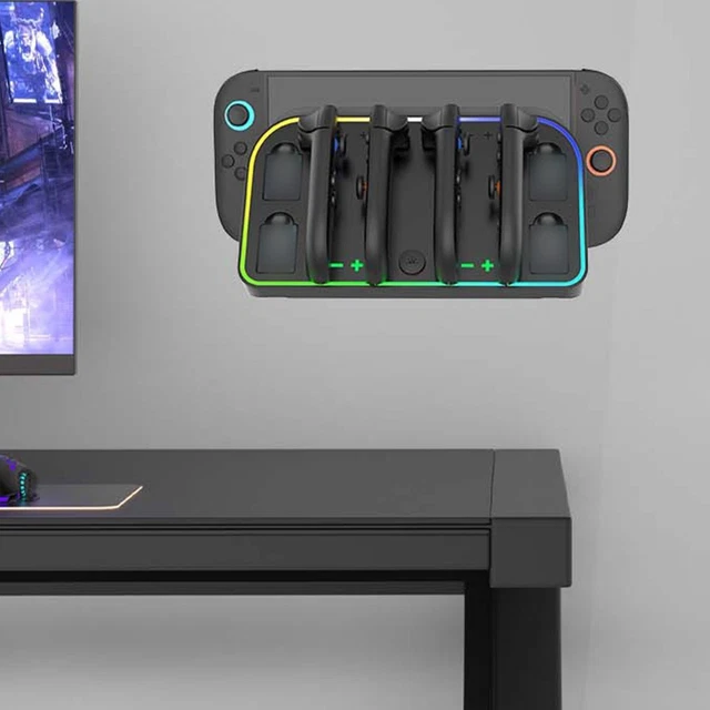 SUPPORT MURAL POUR Nintendo Switch 2 avec Charge Efficace et Rangement ...