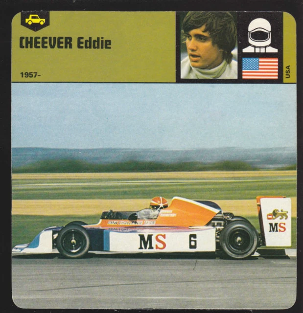 EDDIE CHEEVER 1978 March Race Car Driver BIOGRAPHY CARD EUR 3,48 ...