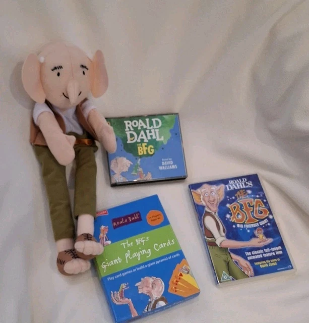 BFG BIG FRIENDLY Giant Hand Puppet Soft Toy Fiesta Roald Dahl Cards DVD ...