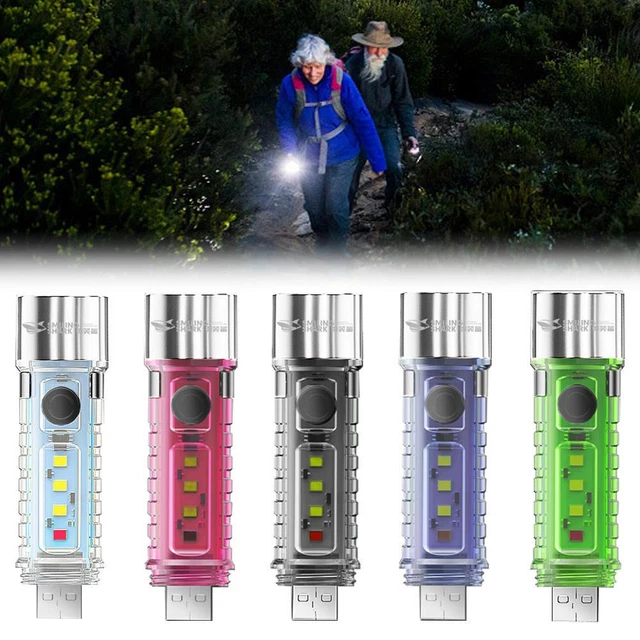 Mini Led Flashlight Torch Magnetic Keychain Light Usb Rechargeable Lamp A Eur 584 Picclick Fr