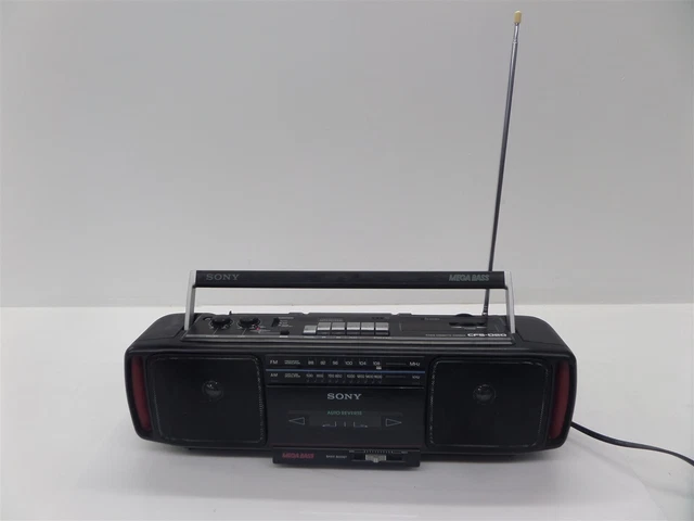VINTAGE SONY CFS-D20 Stereo BoomBox Mega Bass Radio Cassette Player £18 ...