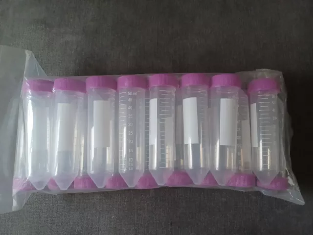 25 STERILE PLASTIC centrifuge test tube 1 vial 50ml container powder ...