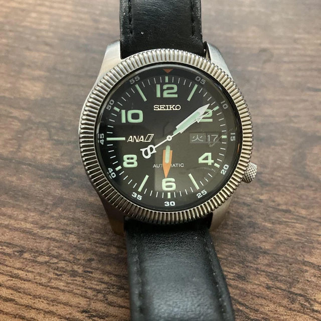SEIKO AUTOMATIC WATCH Designed by ANA Pilots Rare Aviation Model £444. ...