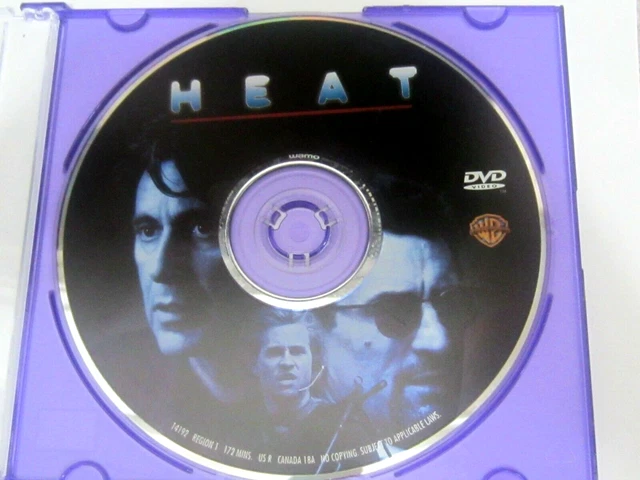 HEAT DVD - Resurfaced DISC & New slimcase Only / Pacino, DeNiro SHIPS ...