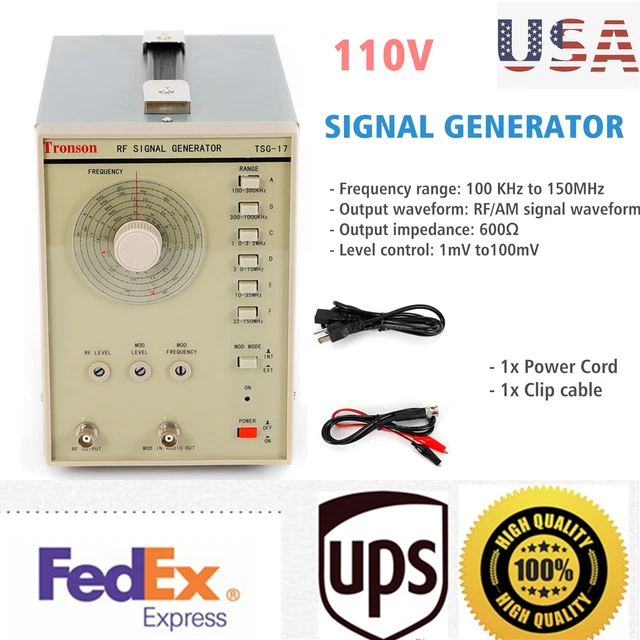 110V ADJUSTABLE RF Radio Frequency Signal Generator High Frequency ...
