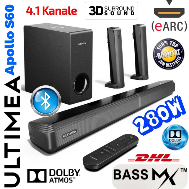 ULTIMEA APOLLO S60 4,1-Kanal Soundbar Dolby Atmos Subwoofer 2-in-1 ...
