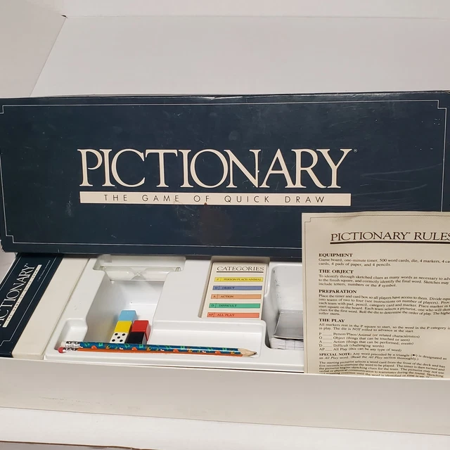 VINTAGE PICTIONARY FIRST Edition COMPLETE 1985 Classic Drawing Board ...