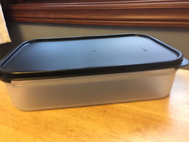 NEW TUPPERWARE MODULAR mates rectangle 1 container-black seal $18.00 ...