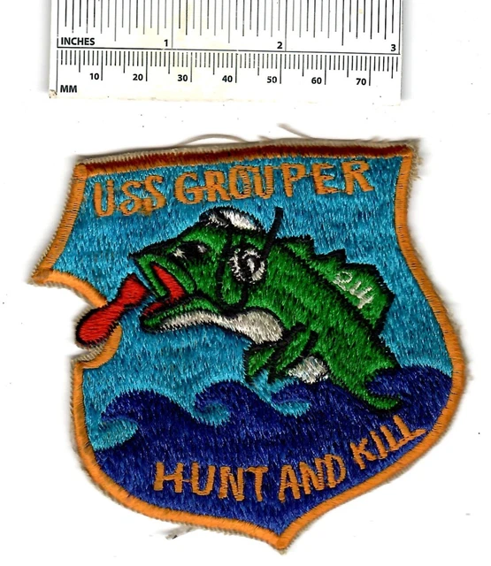 WW2 SUBMARINE USS GROUPER SS-214 WWII LOST Sub Boat US Navy Shoulder ...