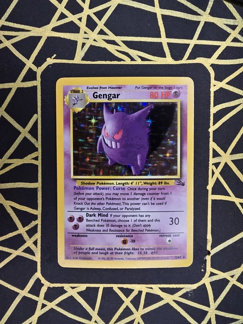 🔥 GENGAR 5/62 🔥 Original Holo Rare Fossil Set Pokemon Card WOTC TCG 1999 £0.99 - PicClick UK
