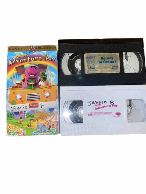 BARNEY - BARNEYS Adventure Bus (VHS, 1997) And Barney In Concert VHS £9 ...