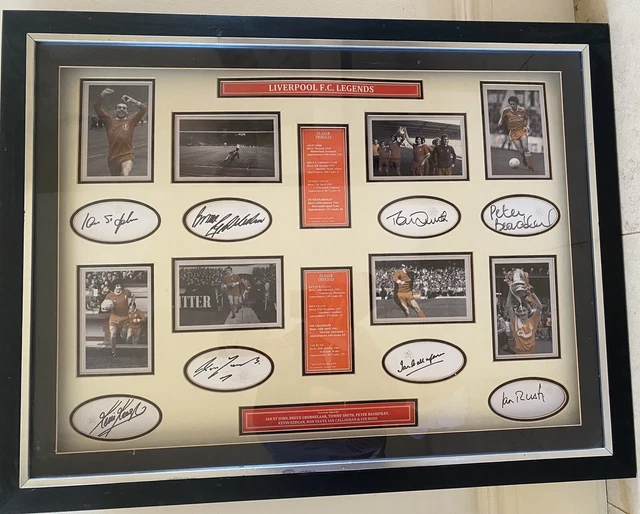LIVERPOOL LEGENDS SIGNATURE montage (see photo for names) with COA £95. ...