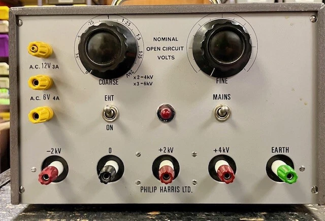 VINTAGE HIGH VOLTAGE Philip Harris EHT Working 6000 V Power Supply Type ...