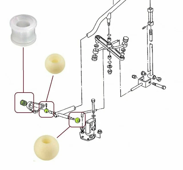 🔥 FÜR VW T4 Reparatursatz Schaltung 3er Set Überholungskit Buchse Kugel ...