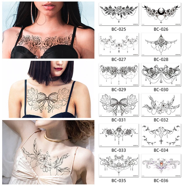 Sexy Temporary Tattoo Sticker Waterproof Leg Arm Flower Fake Tattoos