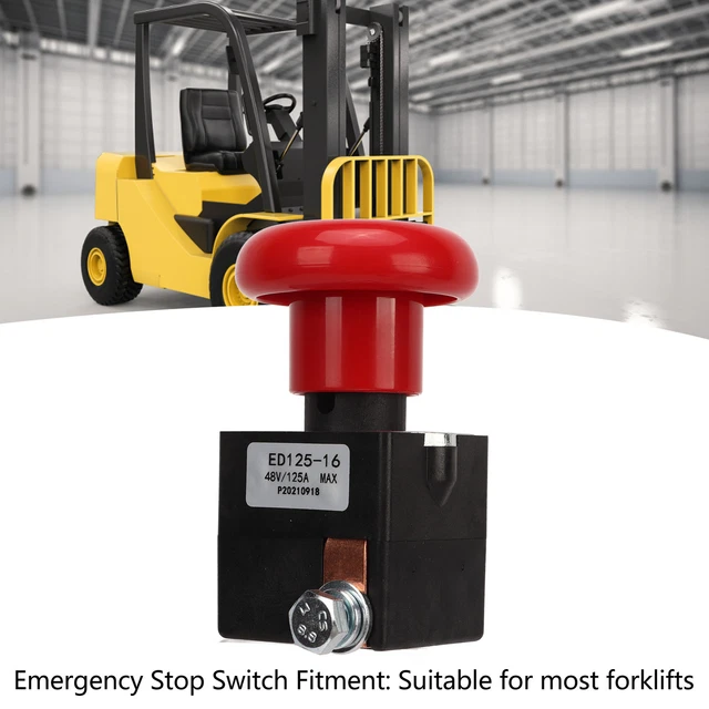 EMERGENCY STOP PUSH Button Emergency Stop Switch 48V 125A Metal Alloy ...