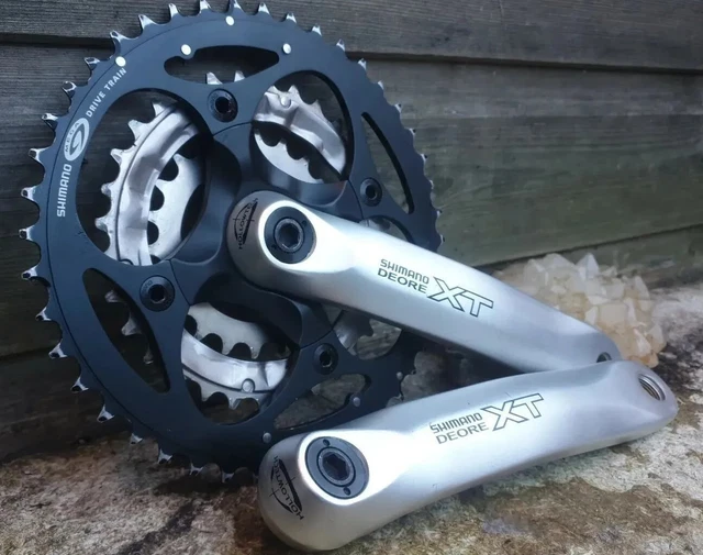 SHIMANO M751 DEORE XT M9 Triple Chainset FC-M751 9 27 speed Mega9 170mm VGC. £120.00 - PicClick UK