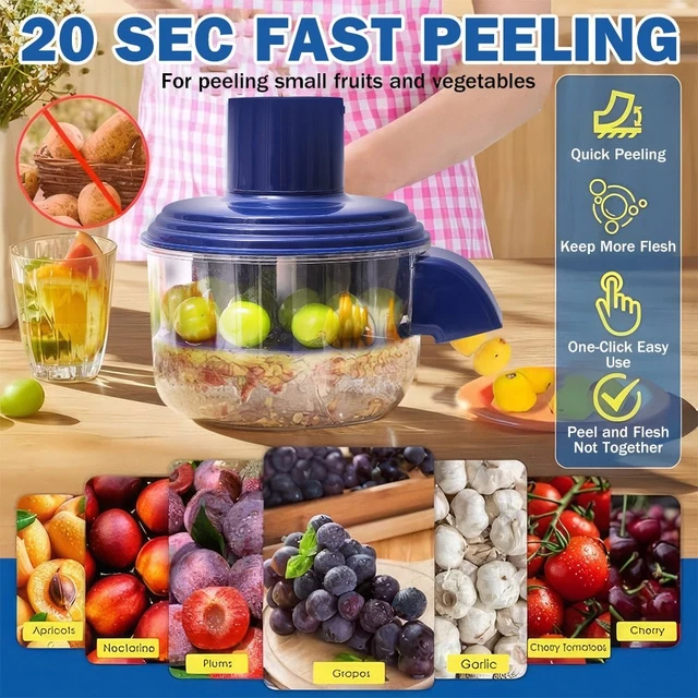 ELECTRIC FRUIT PEELER Automatic Grape Garlic Cherry Tomato Remover ...