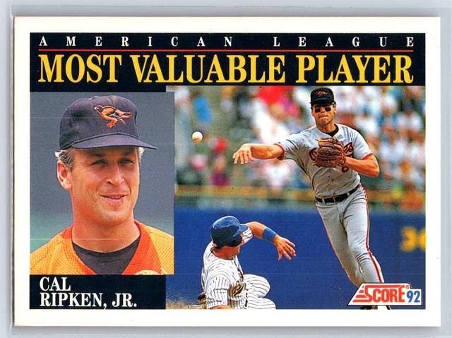 1992 SCORE #788 Cal Ripken Jr Orioles de Baltimore EUR 1,66 - PicClick FR