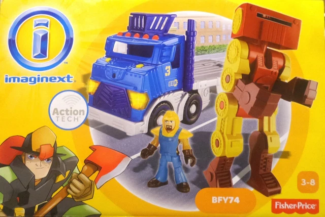 IMAGINEXT CAMION ROBOT Fisher-price NIB NF BFY74 action tech figure toy ...