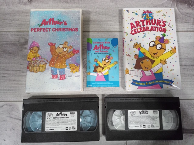 LOT OF 2 Arthur's Canadian VHS Tapes w/ Insert (Prefect Christmas ...