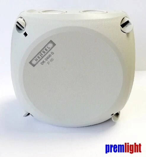 HENSEL DK 0400 G Ip66 Plastic Grey Weatherproof Cable Junction Box £9. ...