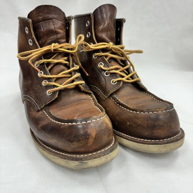 RED WING BOOTS 8876 Classic Work/Moc-Toe US:8.5E Leather Brown 027351d ...