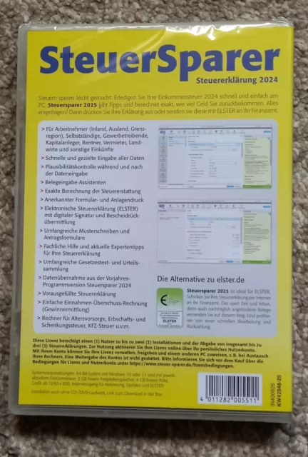 STEUER SPARER 2025 Lidl Steuersoftware für Steuererklärung 2024 Neu in ... STEUER SPARER 2025 Lidl Steuersoftware für Steuererklärung 2024 Neu in ...