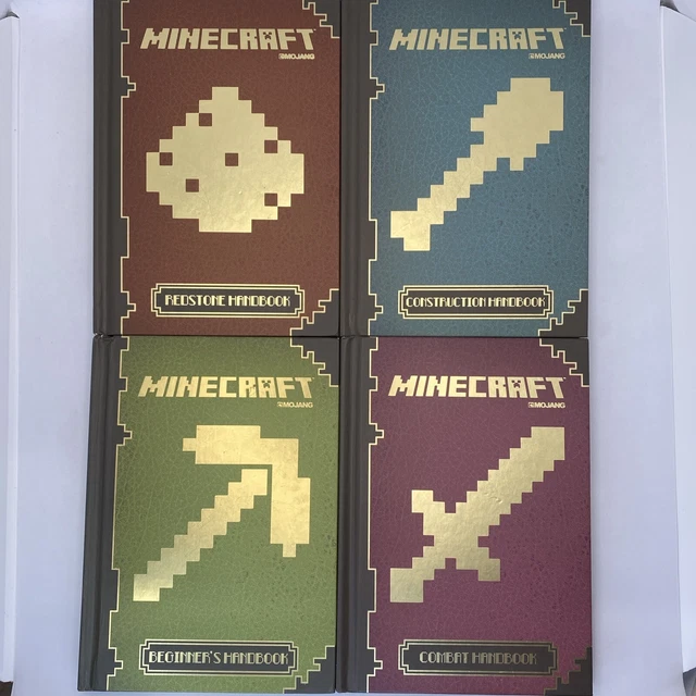 MINECRAFT HANDBOOKS X 4 - Beginner's, Combat, Redstone & Construction ...