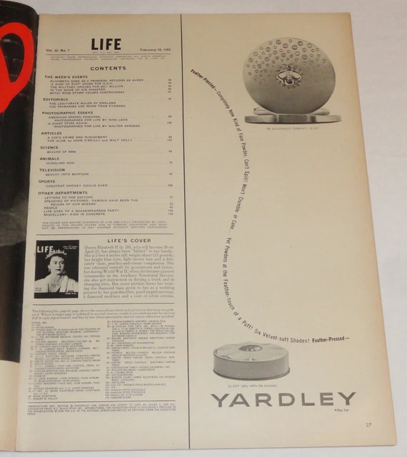 LIFE MAGAZINE QUEEN Elizabeth II "Long Live The Queen" Cover February ...