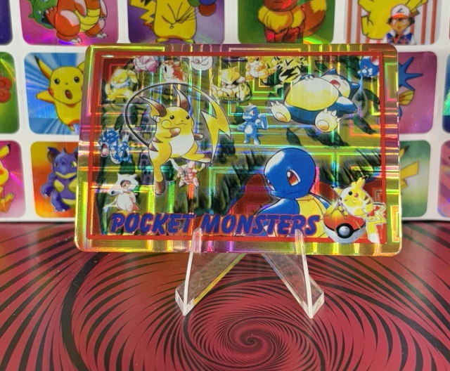 POKEMON STICKER RARE Vintage Vending Machine Holo prism Nintendo 1998 ...
