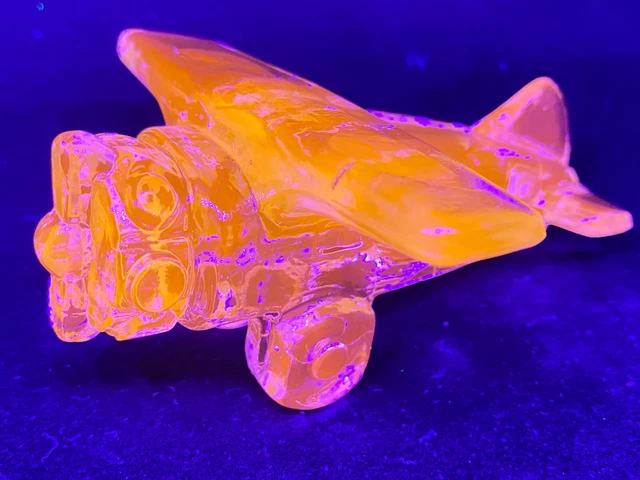 BLUE VASELINE URANIUM airplane prop plane jet glass Cessna magnesium ...