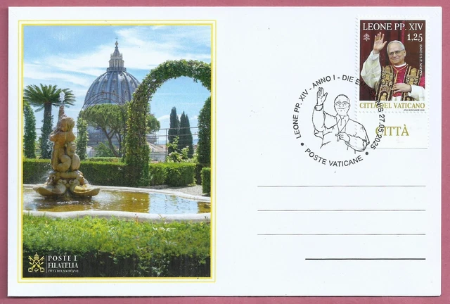 VATICAN 2025 POPE LEO XIV 1.25 Euro ENVELOPE UNC Stamp 1st Day of Issue ...