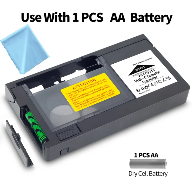 VHS-C TO VHS Cassette Video Tape Player Recorder Adapter Converter Old ...