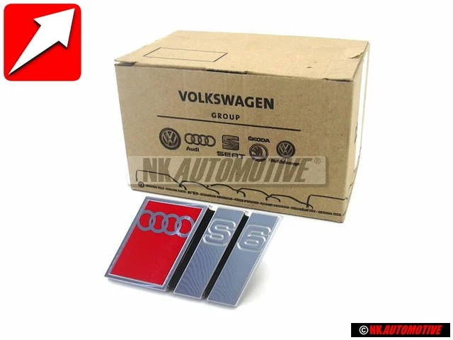 AUDI ORIGINAL S6 Avant Embleme Monogramme Logo Chrome Rouge ...