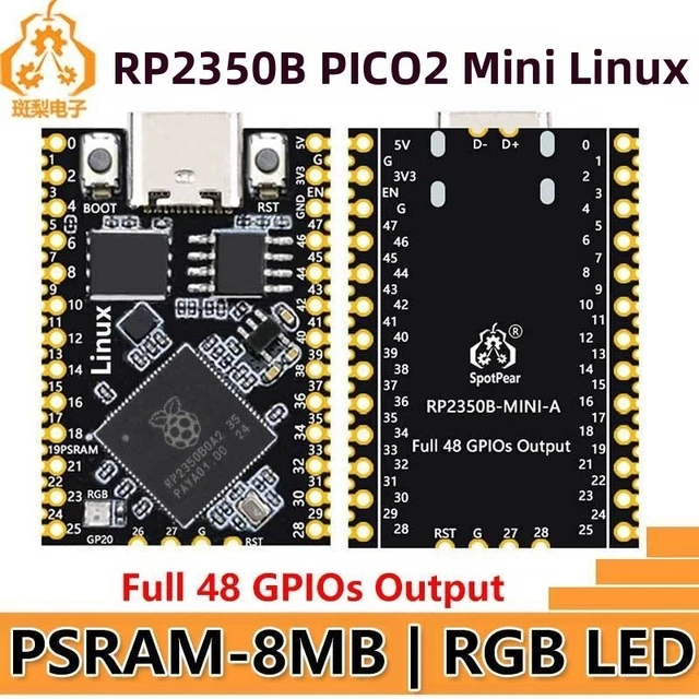 MINI DUAL CORE Development Board for Raspberry Pi Pic O2 with GPIO ...