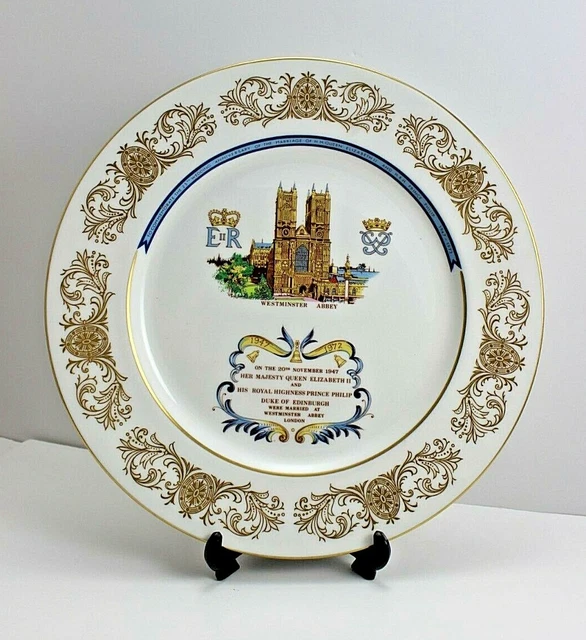 QUEEN ELIZABETH II & Prince Philip 25th Wedding Anniversary Plate £5.50 ...